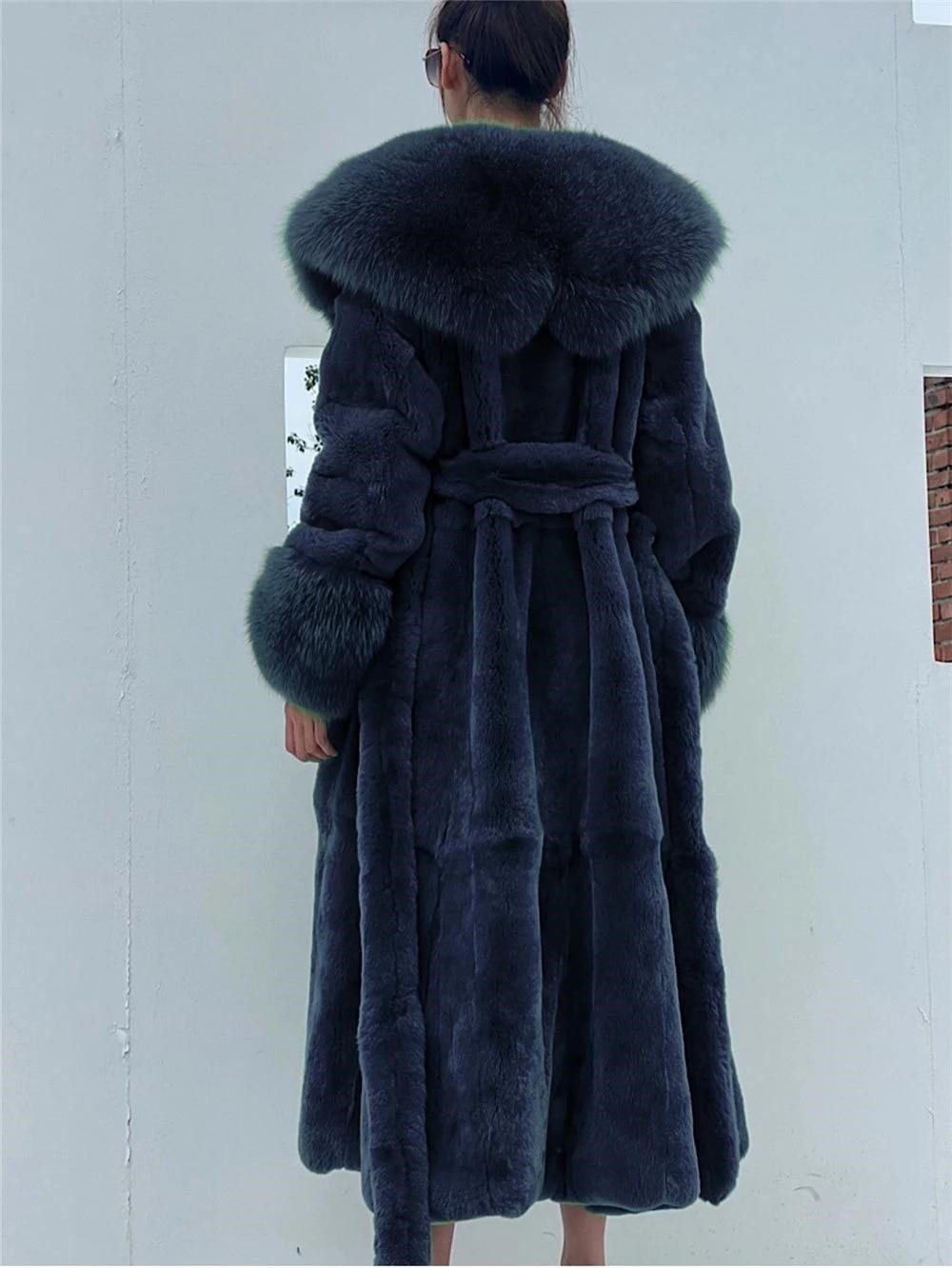 Ūdeles mēteļi sieviešu mākslīgās kažokādas garie mēteļi ziemas biezi ...