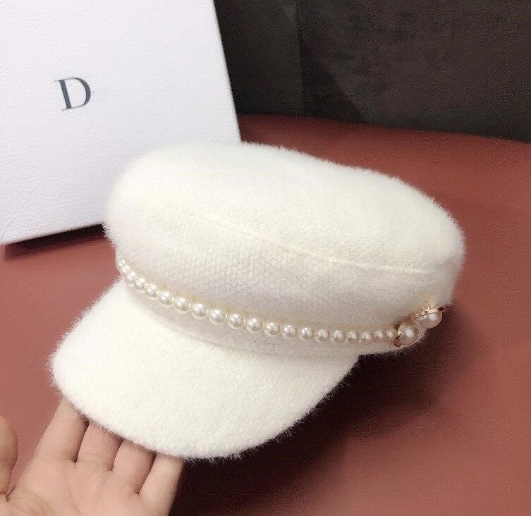 Eiropas zvejnieka cepure Eleganta vintage ūdeļu kažokādas silta jūras ...